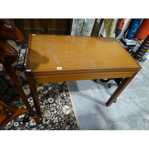 A Mid Century Fold Over Top Card Table