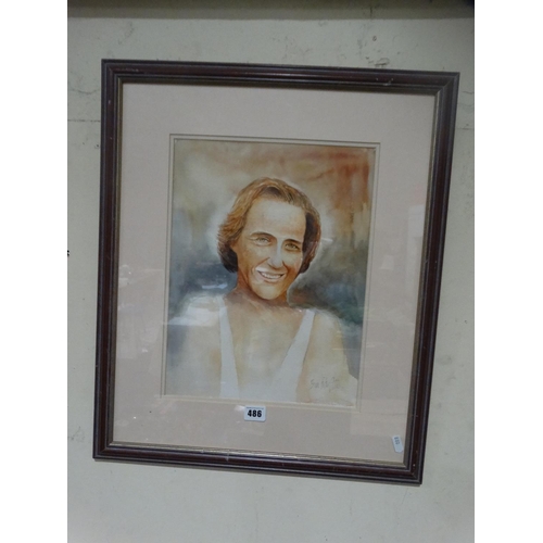 Brian Entwistle, Watercolour, Portrait Study Of A Lady