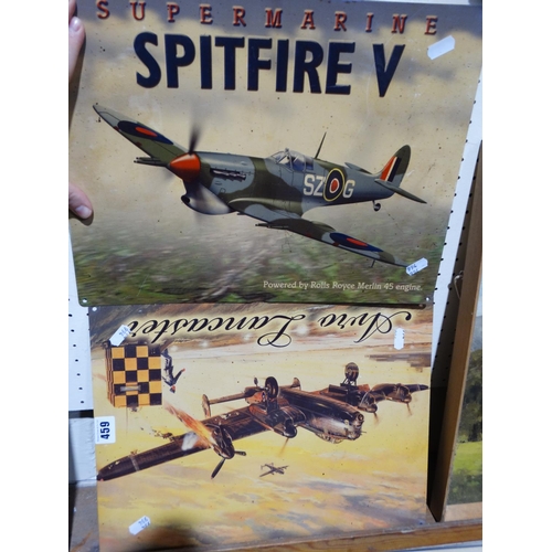 Two Reproduction 2nd World War Theme Tin Signs
