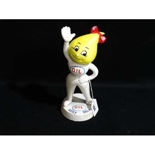A Cast Iron Esso Abby Slick Figure Money Box