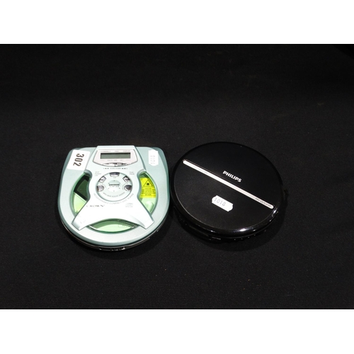 Two Retro Portable CD Players