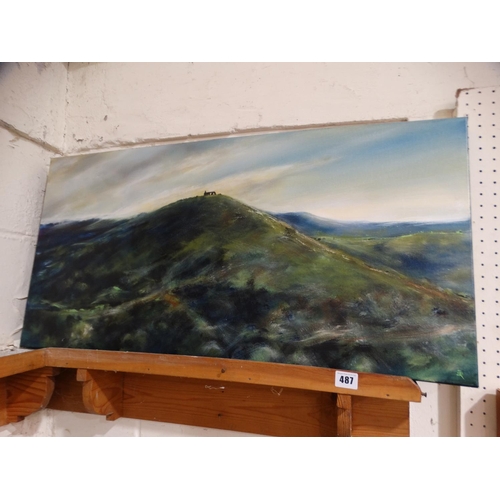 Elfyn Roberts, Oil On Canvas, Showing Castell Dinas Bran, Signed