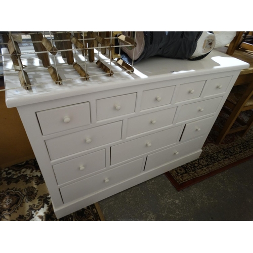 A White Painted Multi Drawer Chest