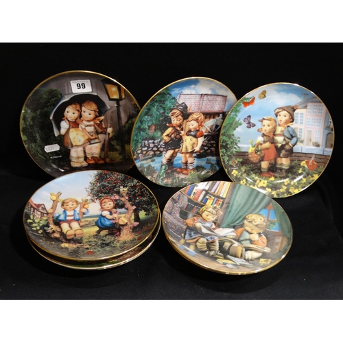 A Group Of Eight Circular Collectors Plates