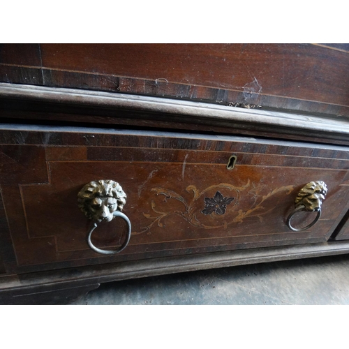 A Mahogany & Satinwood Inlaid Two Door Wardrobe, The Doors With Twin ...