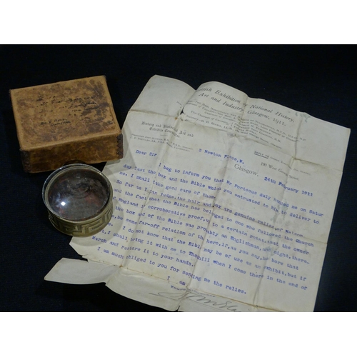 Maritime & Militaria, Admiral Lord Nelson, A Lock Of Hair Contained In ...