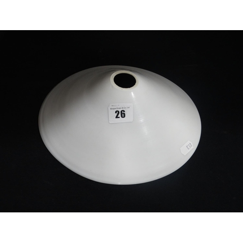 A Milk Glass Circular Light Shade