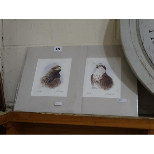 Philip Snow, Two Unframed Limited Edition Prints Of Birds Of Prey