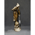 A Cast Bronze Art Nouveau Figure Of A Bathing Girl
