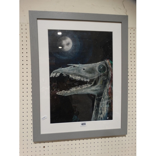 Elfyn Roberts, A Coloured Print Of "Y Fari Lwyd"