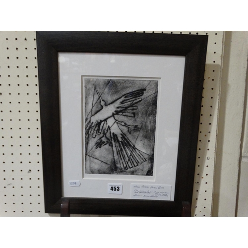 Elfyn Roberts, Dry Point Print Showing The Nazca Lines