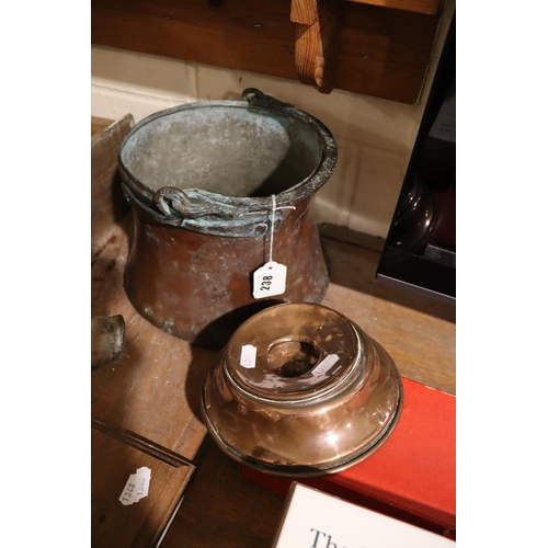 An Antique Copper Pail & Spittoon