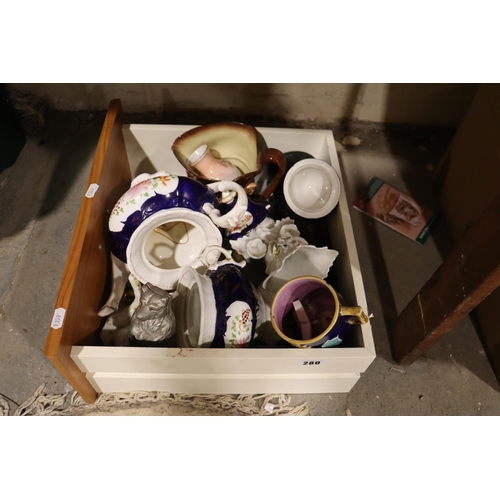 A Box Of Gaudy Welsh Pottery Etc