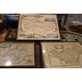 Four Framed County Map Prints