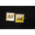 Two Vintage AA Motoring Badges