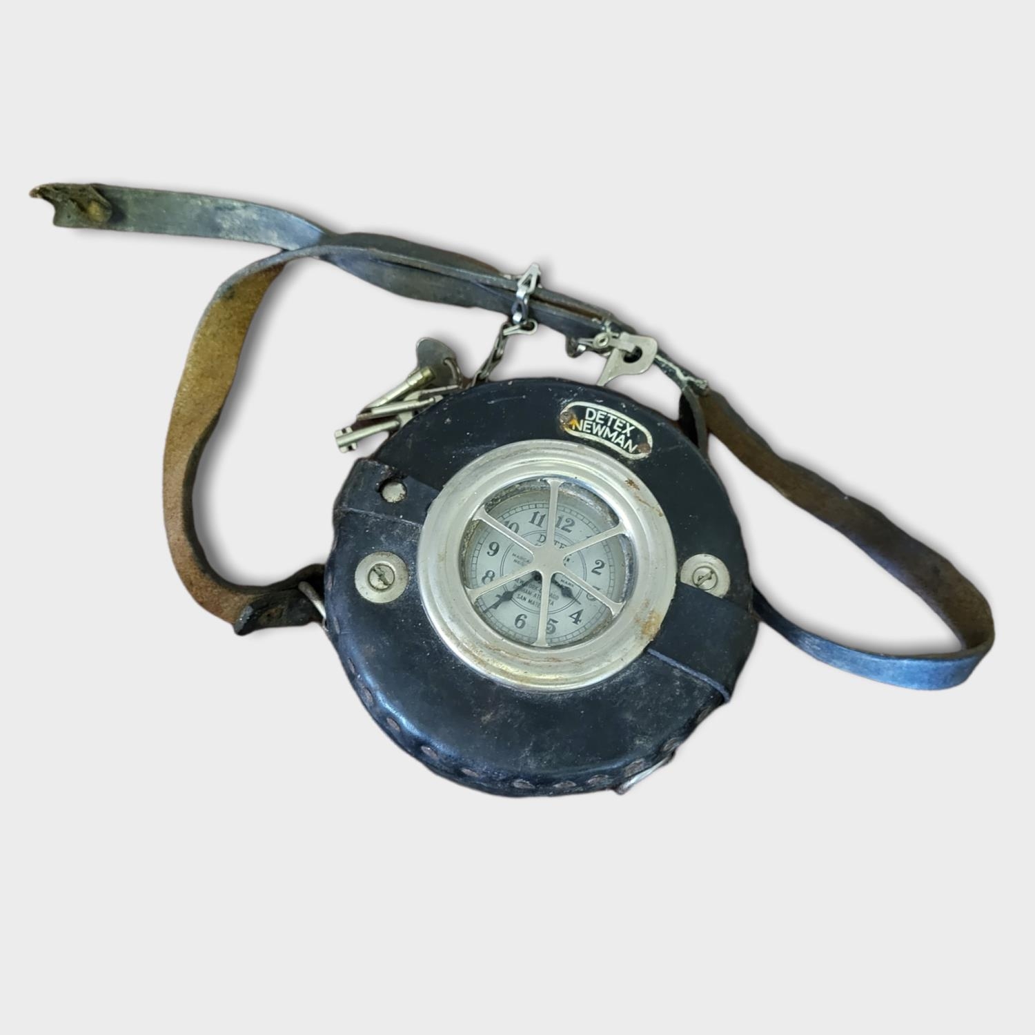 AN EARLY 20TH CENTURY DETEX NEWMAN WATCHMAN SECURITY GUARDS CLOCK With ...