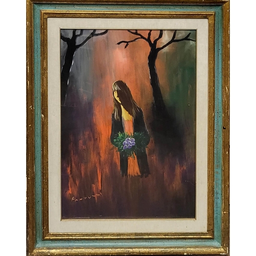ELIANO FANTUZZI, Italian, 1909-1987, OIL ON BOARD. 'Senza Titolo ...