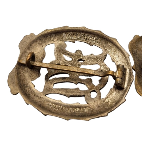 A WWII GERMAN DRA SPORTS BADGE, NUMBER DRGM 35269, ERNST L. MULLER ...