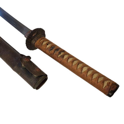 A JAPANESE WWII ‘SURRENDERED’ SAMURAI SWORD Having a shagreen handle ...