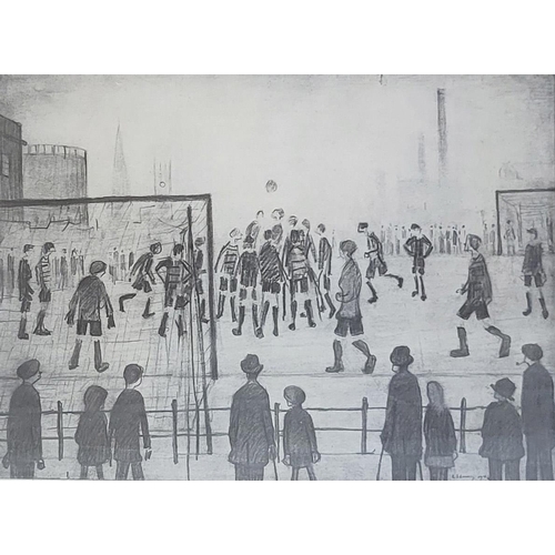 L.S. LOWRY, R.A., 1887 - 1976, THE FOOTBALL MATCH, OFFSET LITHOGRAPH ON ...