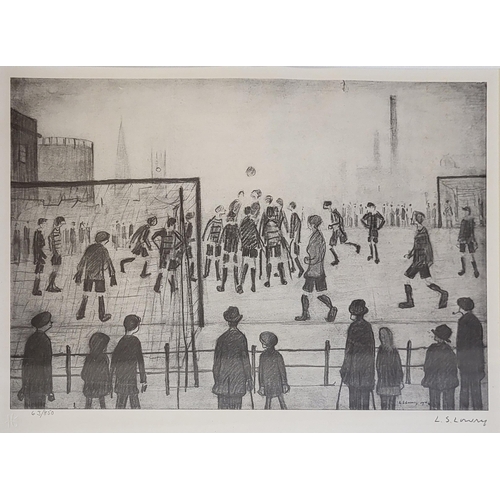 L.S. LOWRY, R.A., 1887 - 1976, THE FOOTBALL MATCH, OFFSET LITHOGRAPH ON ...