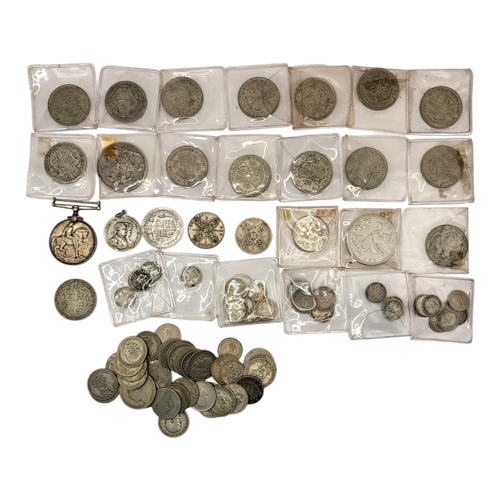 A COLLECTION OF VICTORIAN AND LATER SILVER COINS To include a full ...