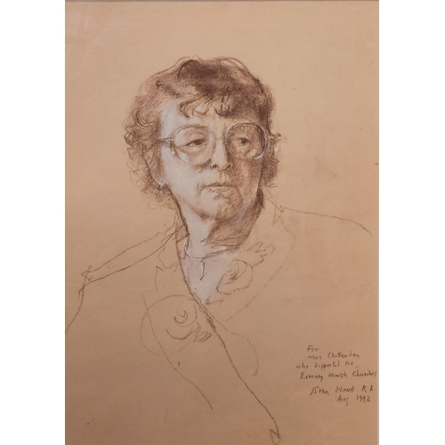 JOHN STANTON WARD RA ,1917-2007, PASTEL PORTRAIT Titled ’For Miss ...
