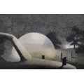 MICHAEL BUHLER, 1940 - 2009, A BLACK AND WHITE ‘UFO SIGHTING’ PENCIL ON ...