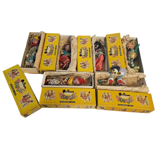 A COLLECTION OF SIX ORIGINAL MID CENTURY PELHAM PUPPETS, SS RANGE To ...