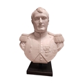 AN ANTIQUE BISQUE PORCELAIN LIFE SIZE BUST OF NAPOLEON In military ...