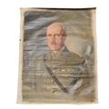 CARL LANGHURST, OIL ON CANVAS Military officer, unframed. (58cm x 75cm ...
