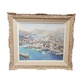 LUCIAN DELARUE, 1925 - 2011, FRENCH, OIL ON CANVAS Titled ‘The Port of ...