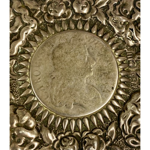 Charles II Silver Crown 1673? Housed in silver Box Engraved ‘February ...