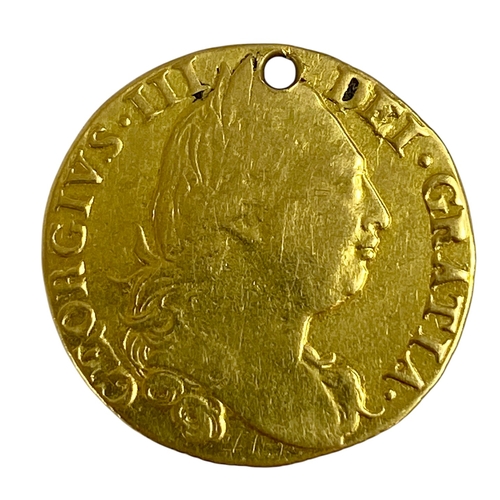 George III Rose Guinea Fair to Fine, Holed.
