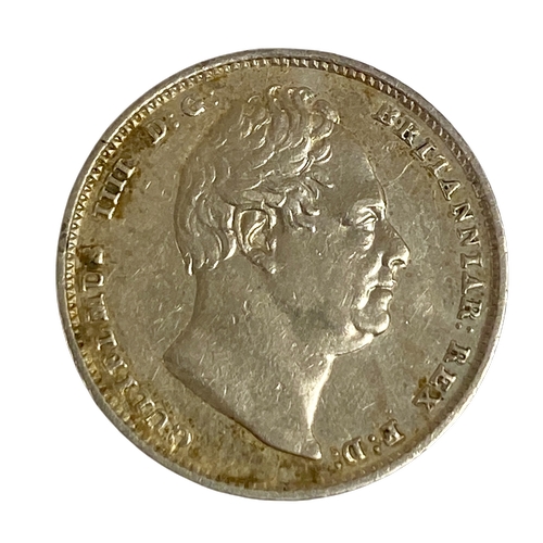 William IV Silver Sixpence 1837 in High grade