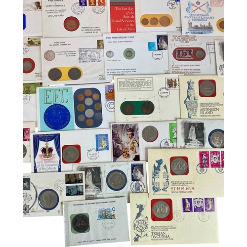 A selection of Various Oﬃcial Coin Covers, 23 Covers in Total