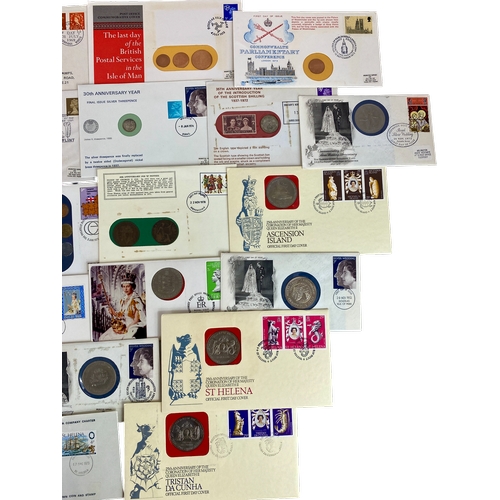A selection of Various Oﬃcial Coin Covers, 23 Covers in Total