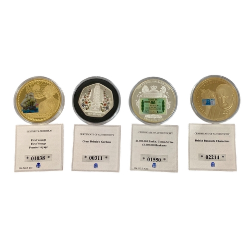 Pair of British Banknote Medallions in Capsules with COAS. Windsor Mint ...
