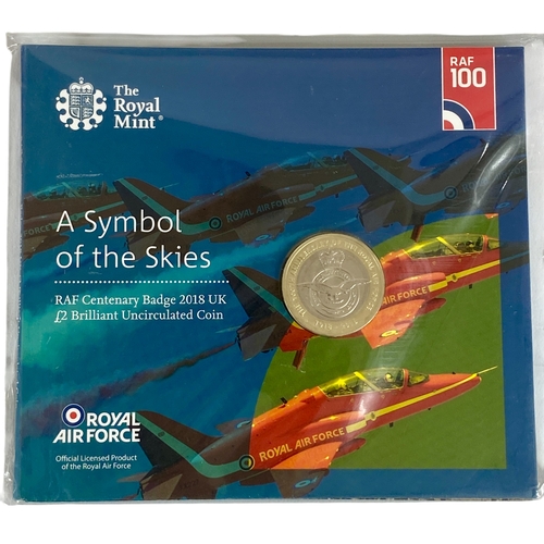 Collection of 3 Royal Mint RAF B.U £2 Coin Packs: ‘A POWERFUL GUARDIAN ...