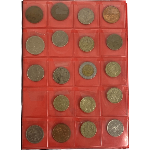 Extensive Collection of Coins Housed in Burundy Schulz Coin Folder with ...