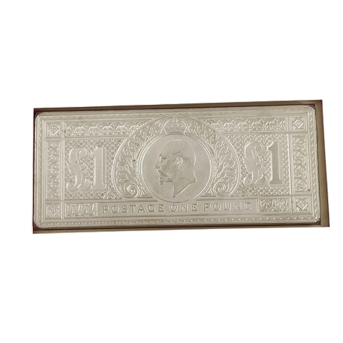 Pair of silver stamp ingots in packs, George V British Empire ...