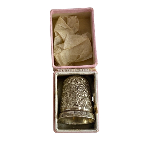 Hallmarked silver thimble, sewing accessories, Gucci watch, lighter ...