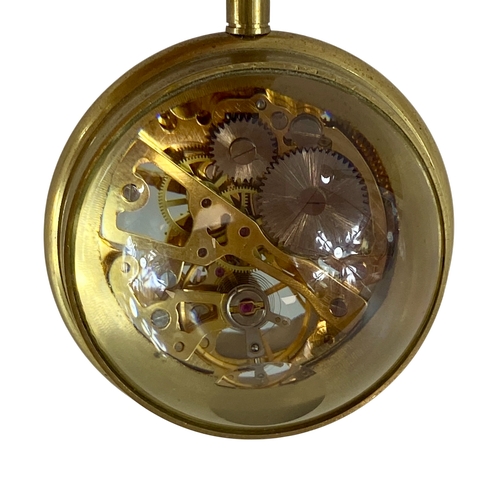 Unique Spherical skeleton face brass desk clock/ paperweight. Height 3 ...