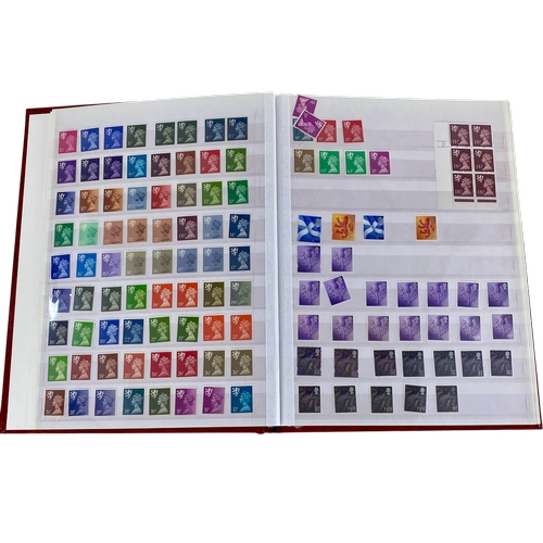 Collection of Machin Stamps etc in Red Stanley Gibbons Album ...