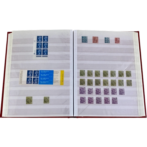 Collection of Machin Stamps etc in Red Stanley Gibbons Album ...