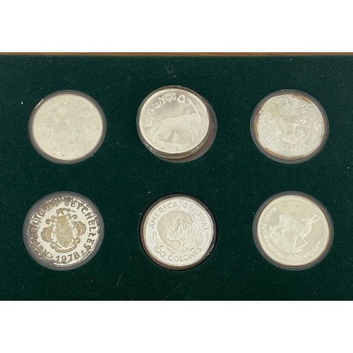 WWF Wildlife Set of 24 x Silver Coins All in Fitted Plastic Capsules ...