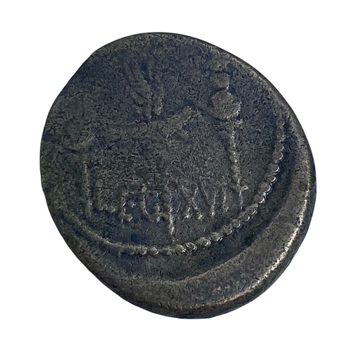 Mark Anthony Legionary Denarius, Ephesus, 32-31 BC. Struck odd centre ...