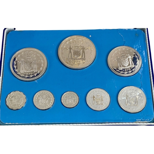 Coinage of Belize Solid Sterling Silver Proof Set 1975 (2nd year of ...