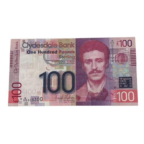 Clydesdale Bank one hundred Pound Note, Extremely Fine.