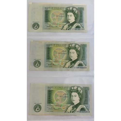 Collection of GB Banknotes in Album. Total face value £326.50